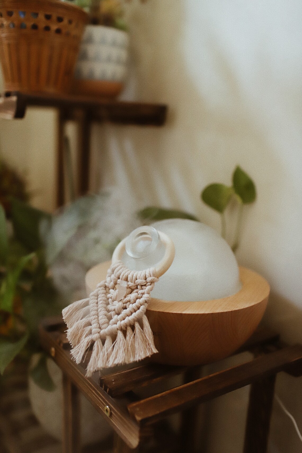 Quartz Aria Diffuser Charm | Aria Diffuser Cover | Crystal & Macrame ...
