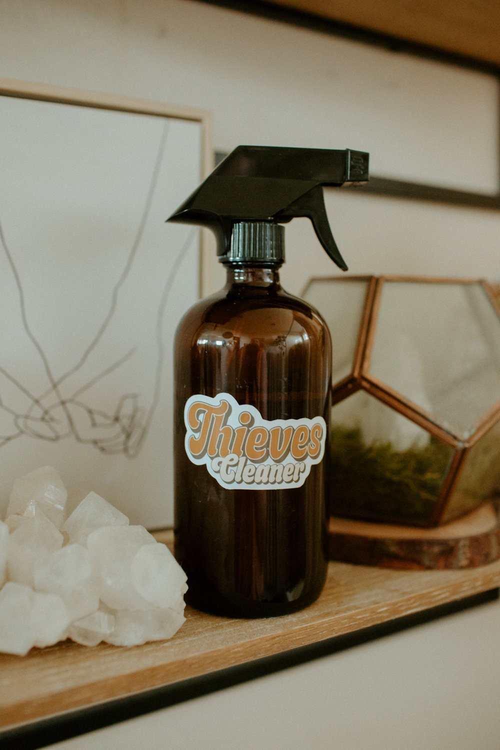 Retro Thieves Cleaner Bottle Label - Etsy