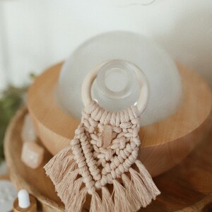 Quartz Aria Diffuser Charm | Aria Diffuser Cover | Crystal & Macrame Diffuser Cover - Etsy