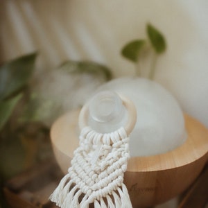 Quartz Aria Diffuser Charm | Aria Diffuser Cover | Crystal & Macrame Diffuser Cover - Etsy