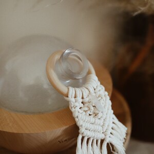 Quartz Aria Diffuser Charm | Aria Diffuser Cover | Crystal & Macrame Diffuser Cover - Etsy