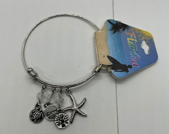Vintage 1940s Florida Charm Bracelet, Travel Souvenir, Lake View Shield ...