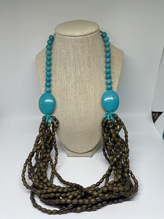 Multi Layer Beaded Necklace - Gem