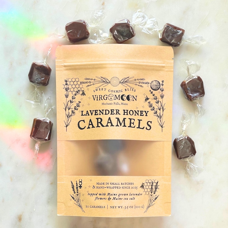 Lavender Honey Caramels: Botanical / Artisanal / Herbal / Natural Candy ...