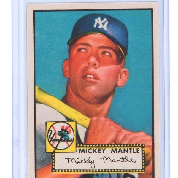 1952 Mickey Mantle Rookie Card - Etsy
