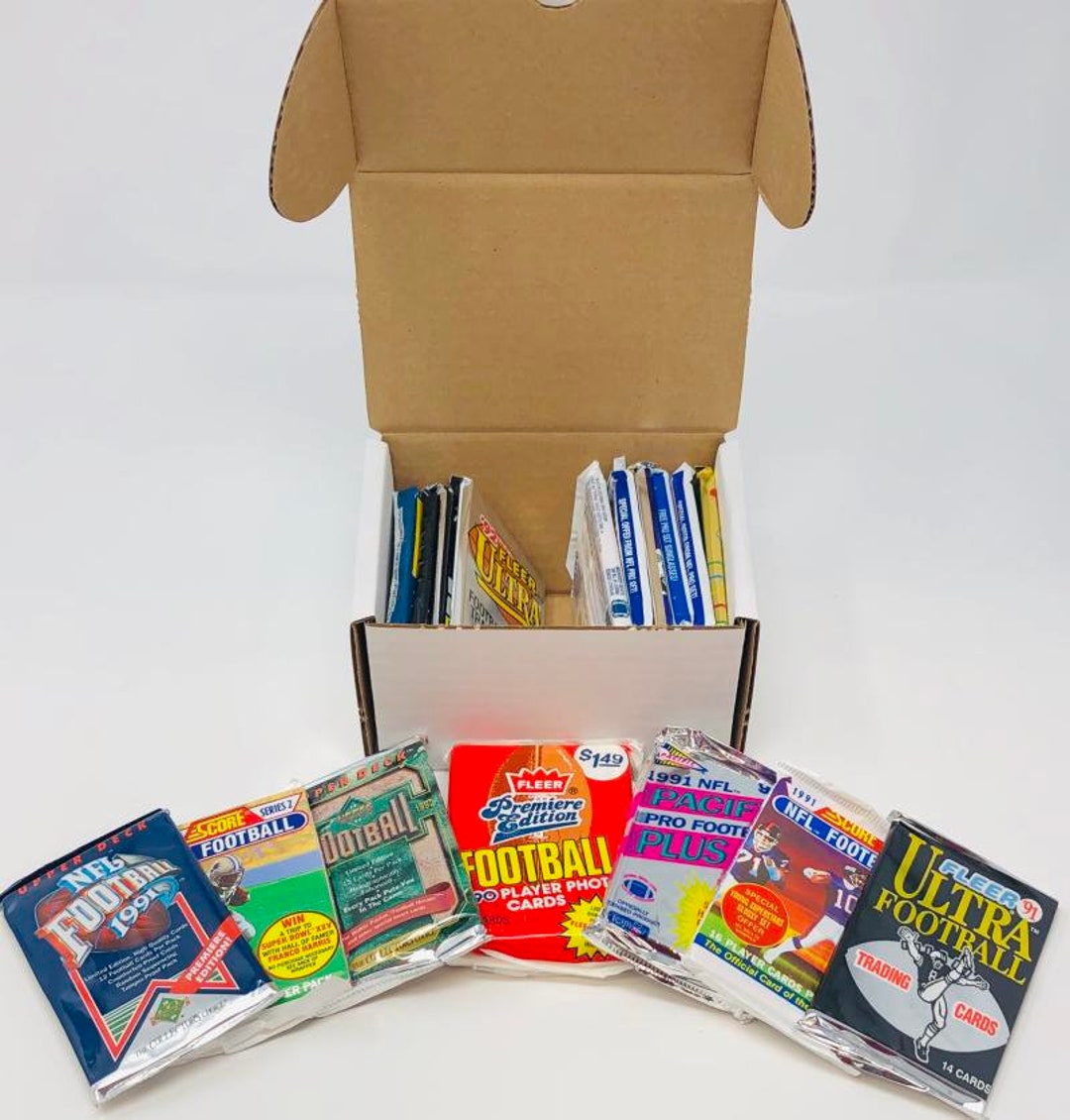 HUGE LOT: 300 Unopened Football Cards in Factory Sealed Packs of NFL ...