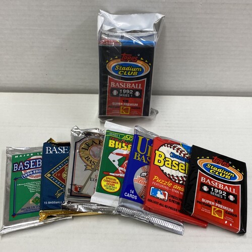 Old Baseball Cards Unopened Packs From Wax Box Vintage 100 - Etsy