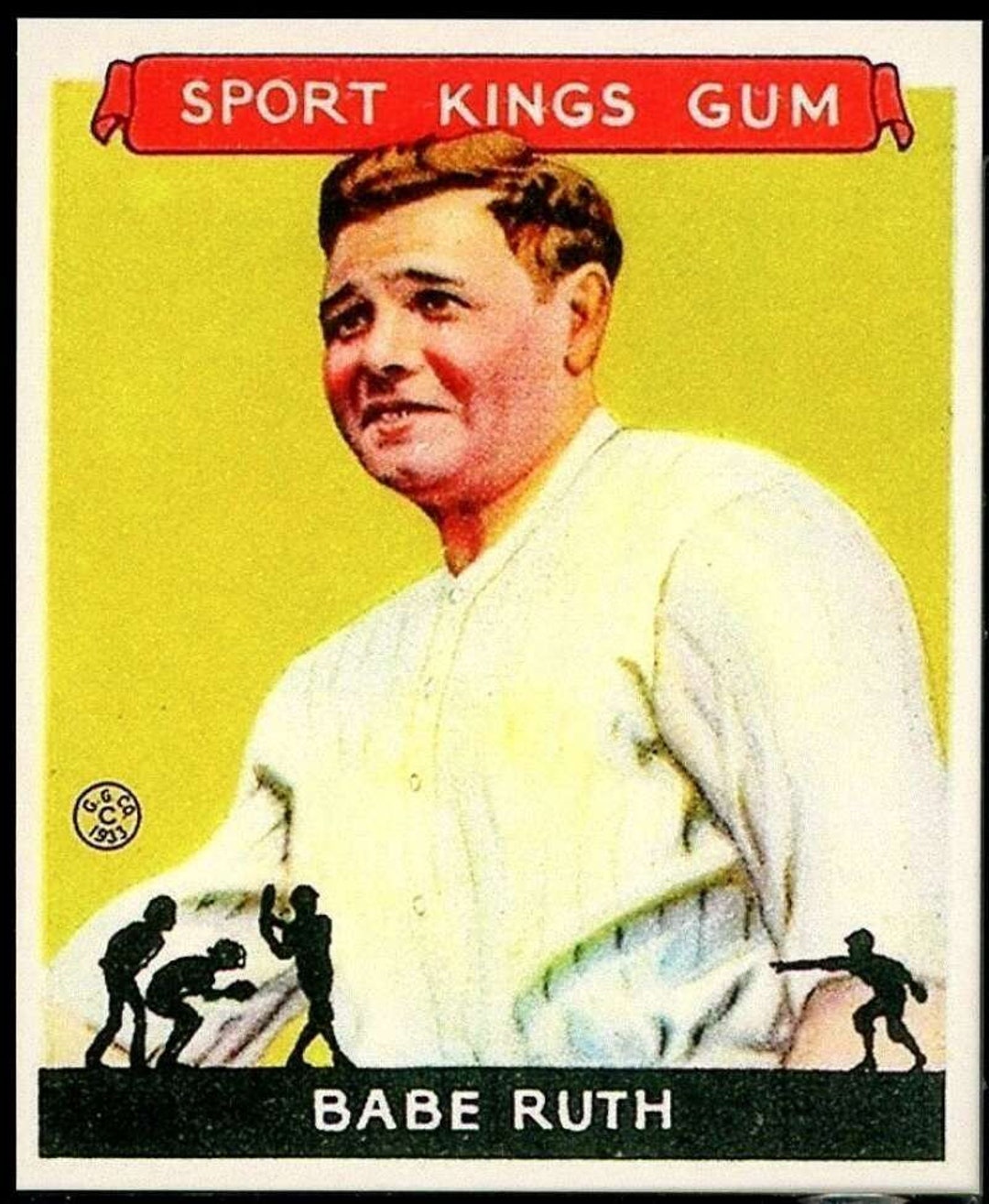 Babe Ruth Rookie REPRINT Card 1933 Sport Kings 2 - Etsy