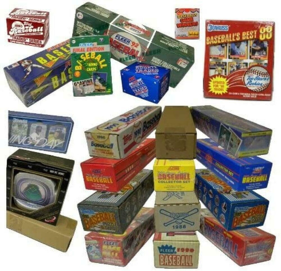 Three Assorted Vintage Baseball Card Sets - Etsy