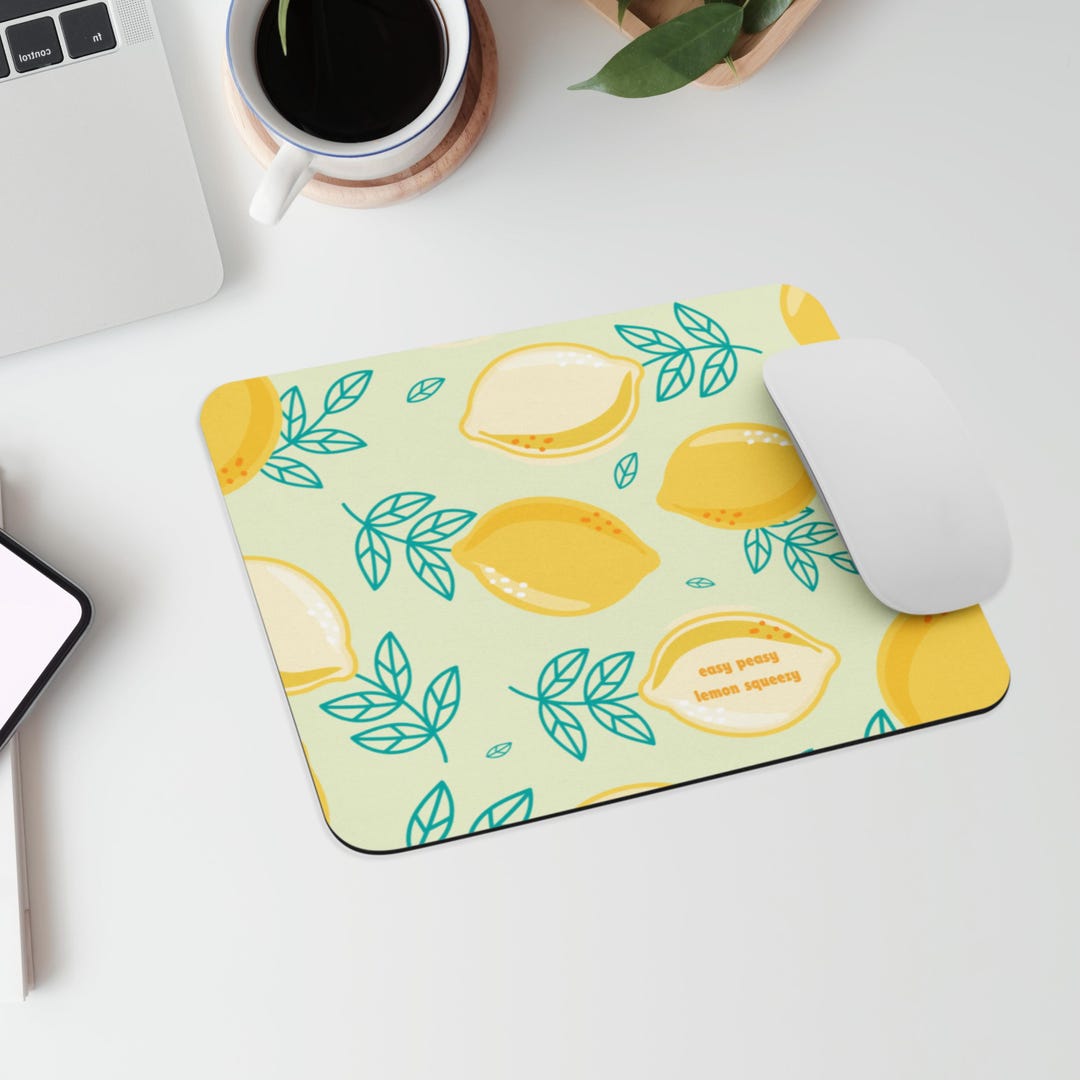 Lemon Mouse Pad - Easy Peasy Lemon Squeezy - Light Green - Etsy