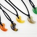 Magatama Stone Pendant, Crystal Gemstone Necklace,yellow Jade,red Agate ...