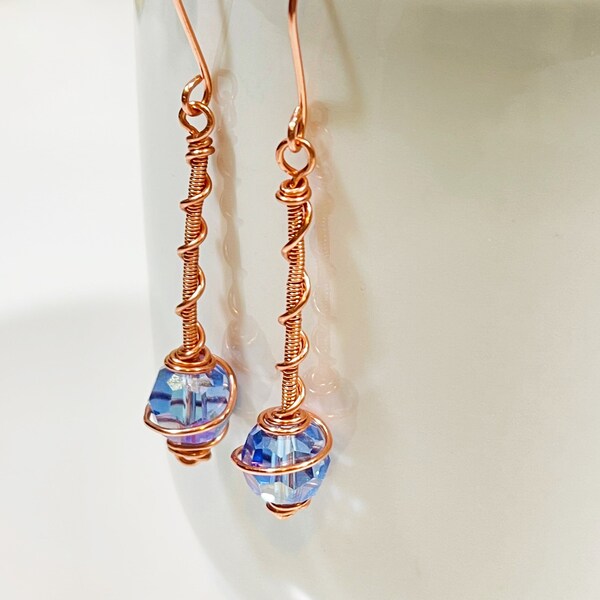 Wire Wrapped Earrings - Etsy