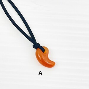 Magatama Stone Pendant, Crystal Gemstone Necklace,yellow Jade,red Agate ...