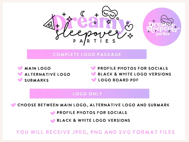 Sleepover Logo Design Cute Tent Logo Pastel Logo Design, Cute Logo ...