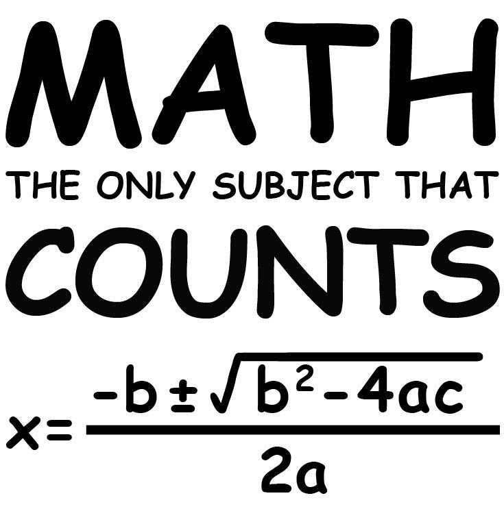Math, the Only Subject That COUNTS, SVG, Clipart for Cricut, Teacher ...