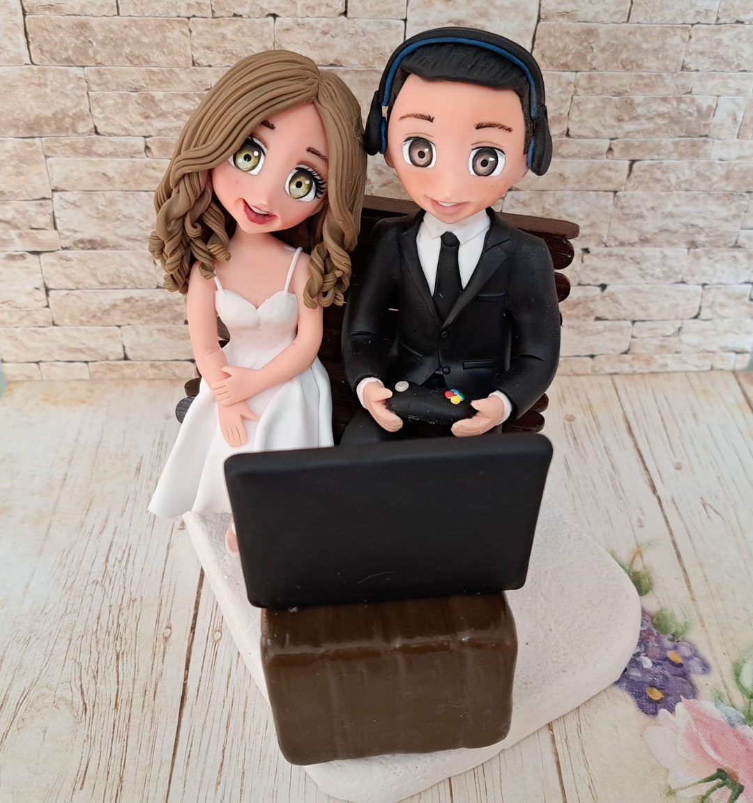 Gaming Cake Topper, Gamer Wedding Cake Topper, Xbox Controller Wedding ...