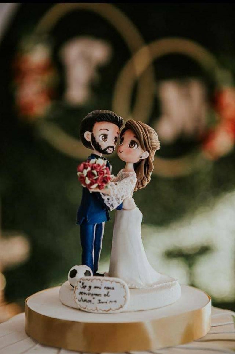Romantic Cake Topper Couple Cute Wedding Cake Topper Custom | Etsy