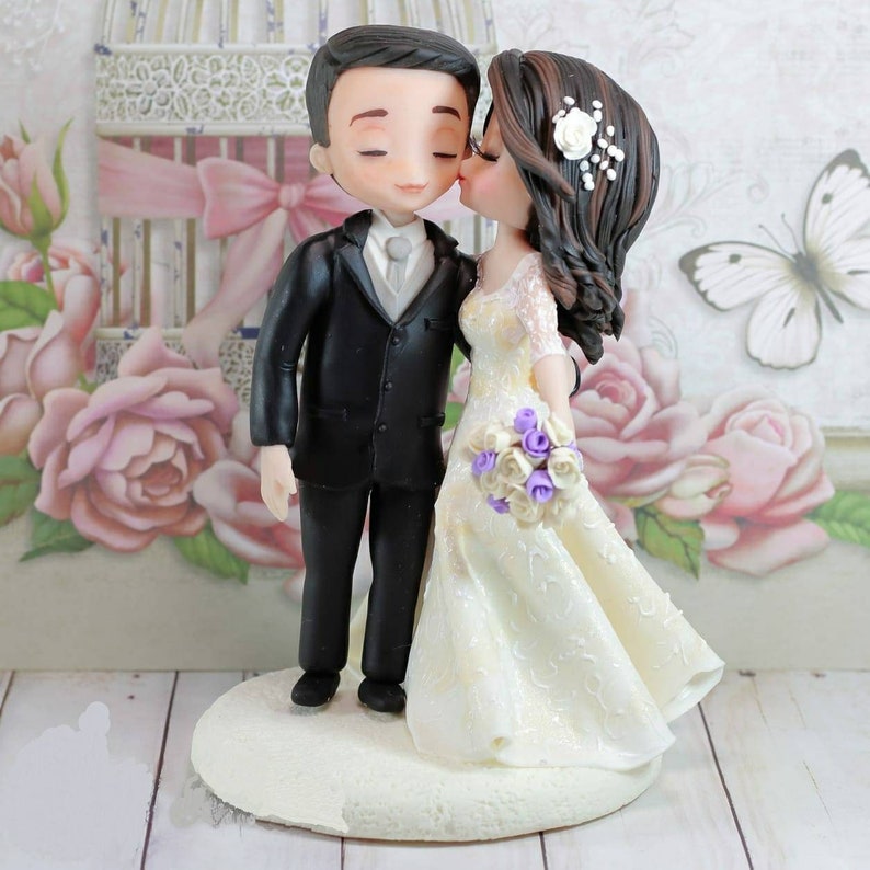 Bride and Groom Wedding Cake Topper Custom Wedding Cake - Etsy