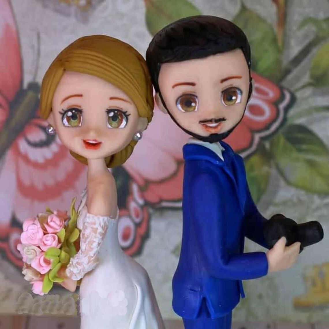 Photographer Wedding Cake Topper Cake Topper Bride and Groom - Etsy