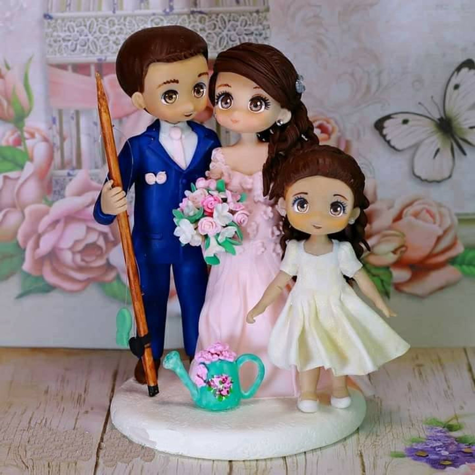 Bride and Groom Cake Topper for Wedding Wedding Cake Topper | Etsy