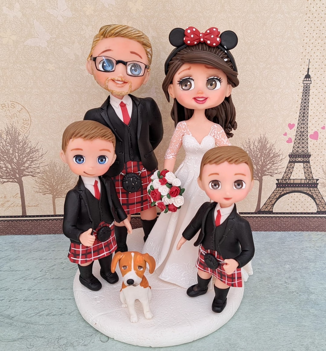 Scottish Wedding Cake Topper, Scottish Kilts Wedding Cake Topper ...