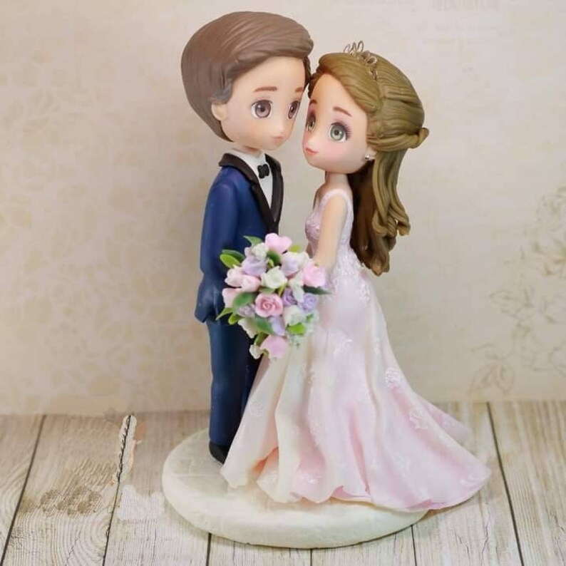 Wedding Cake Topper Bride and Groom Personalized Wedding Cake - Etsy