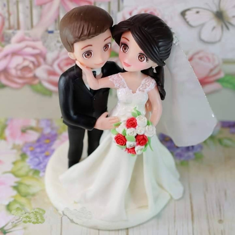 Wedding Cake Topper Bride and Groom Wedding Figurine Wedding - Etsy