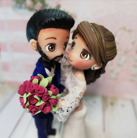 Romantic Cake Topper Couple Cute Wedding Cake Topper Custom | Etsy