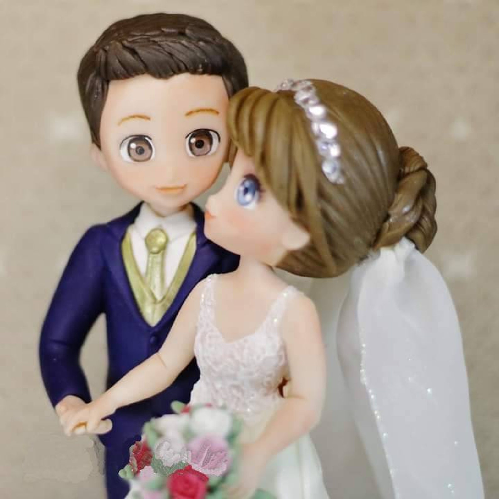 Bride and Groom Cake Topper Figurine Cake Topper for Wedding - Etsy