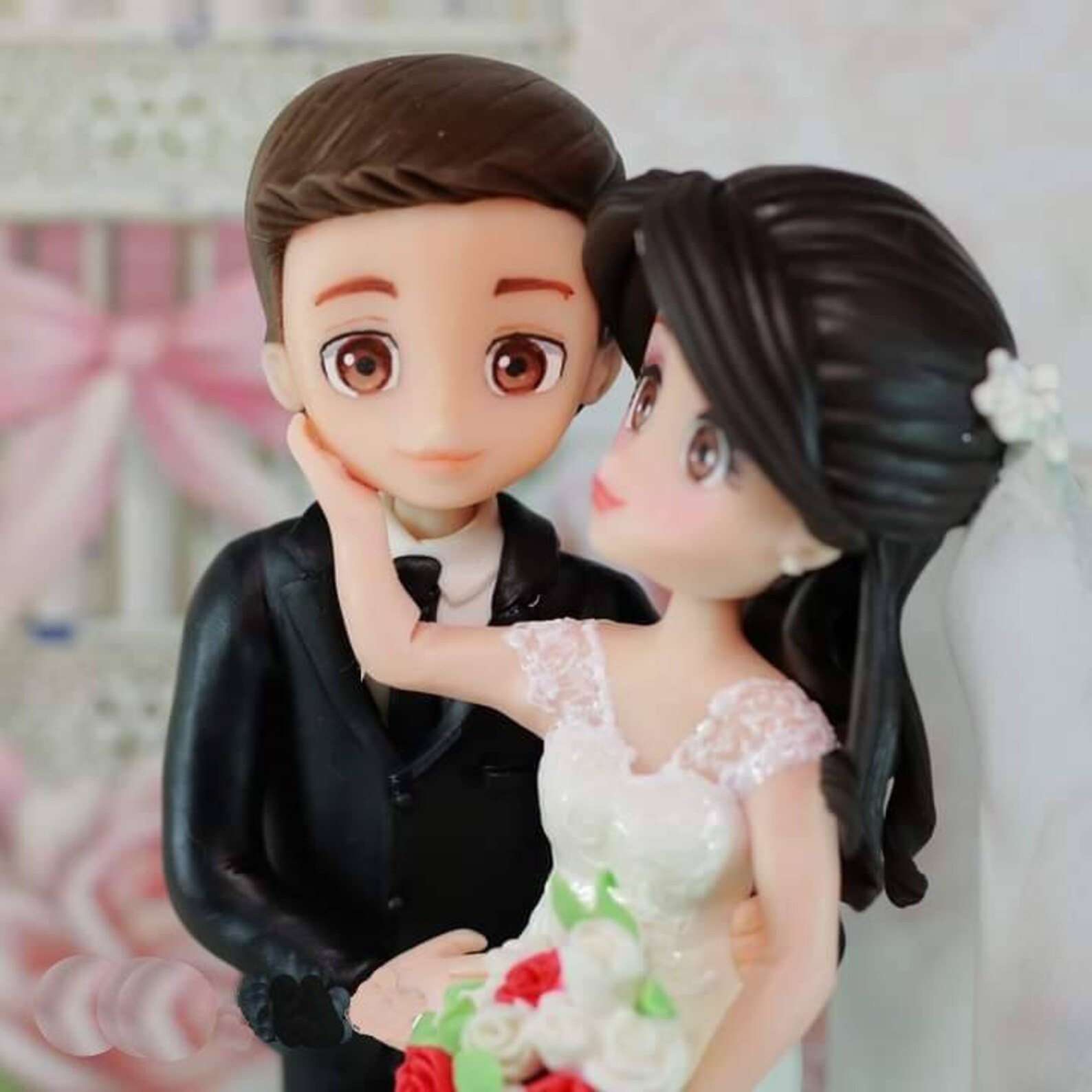 Wedding Cake Topper Bride and Groom Wedding Figurine Wedding - Etsy