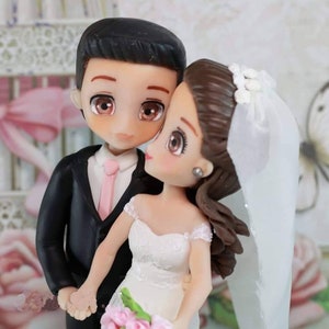 Wedding Cake Topper Bride and Groom, Bride and Groom Cake Topper ...