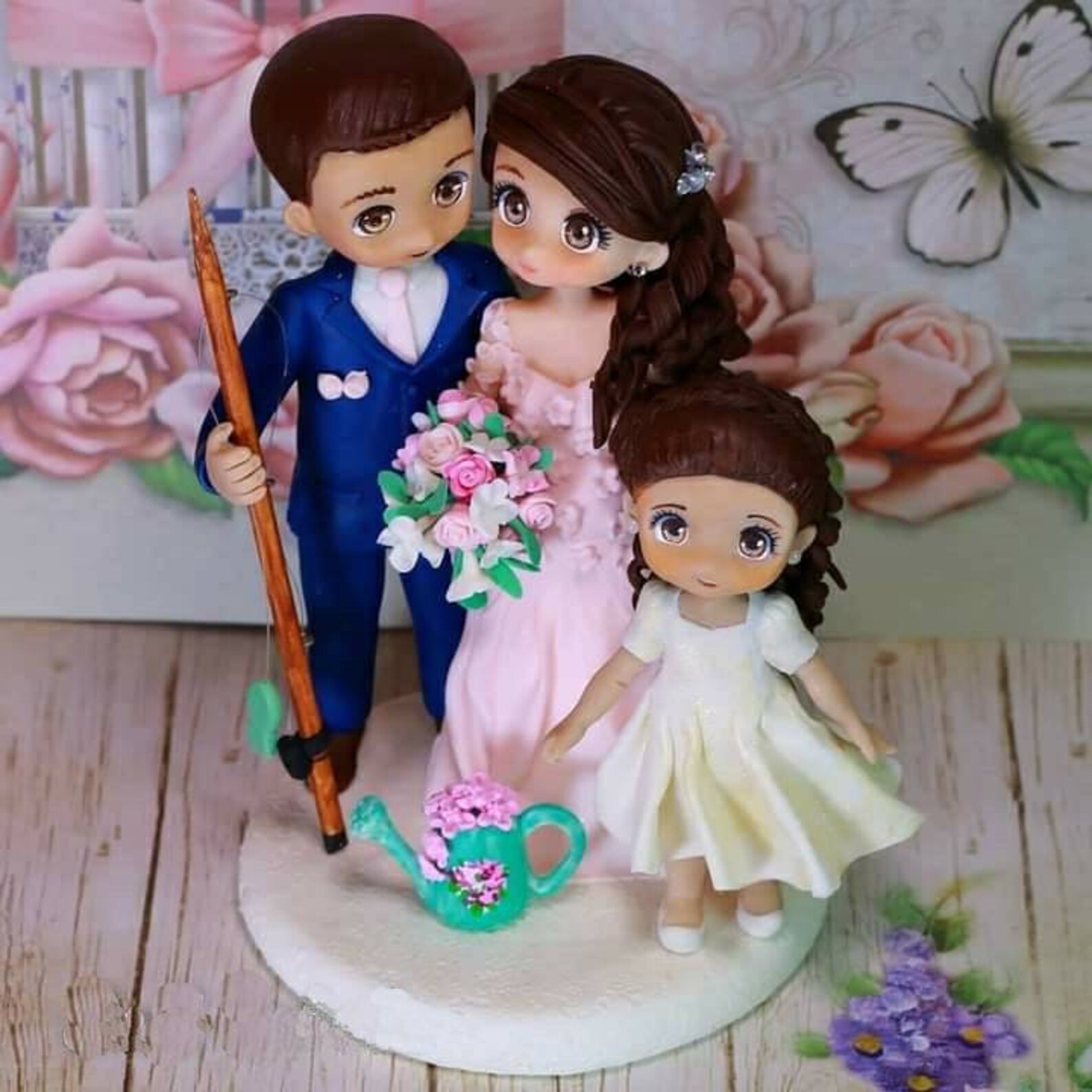 Bride and Groom Cake Topper for Wedding Wedding Cake Topper | Etsy