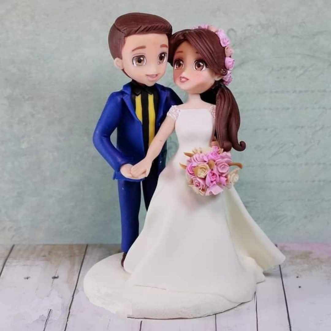 Custom Bride and Groom Cake Topper, Bride and Groom Cake Topper ...