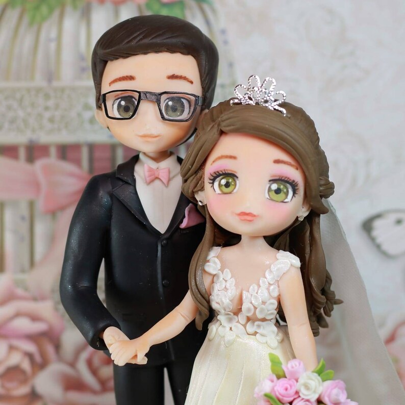 Wedding Cake Topper Bride and Groom Custom Cake Topper Bride - Etsy