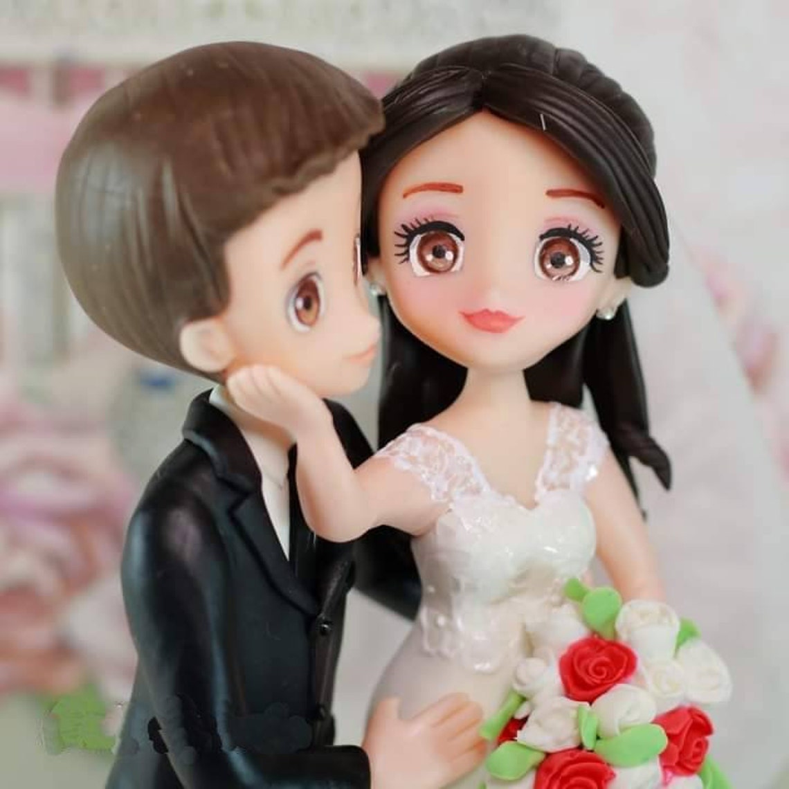 Wedding Cake Topper Bride and Groom Wedding Figurine Wedding | Etsy