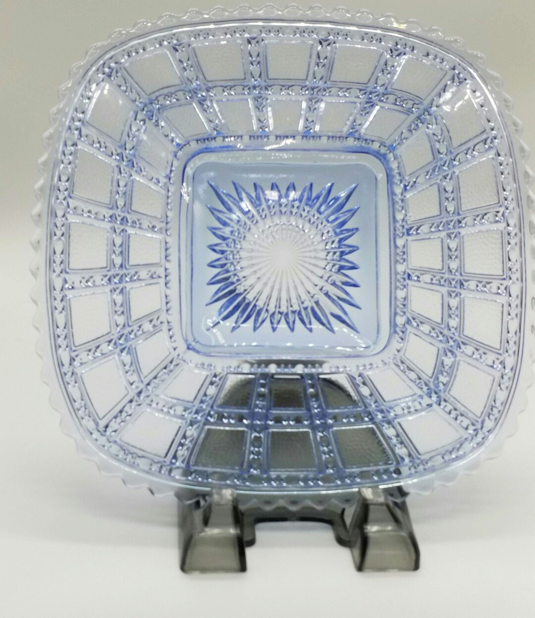 Imperial 8x8 Blue Beaded Block Plate - Etsy