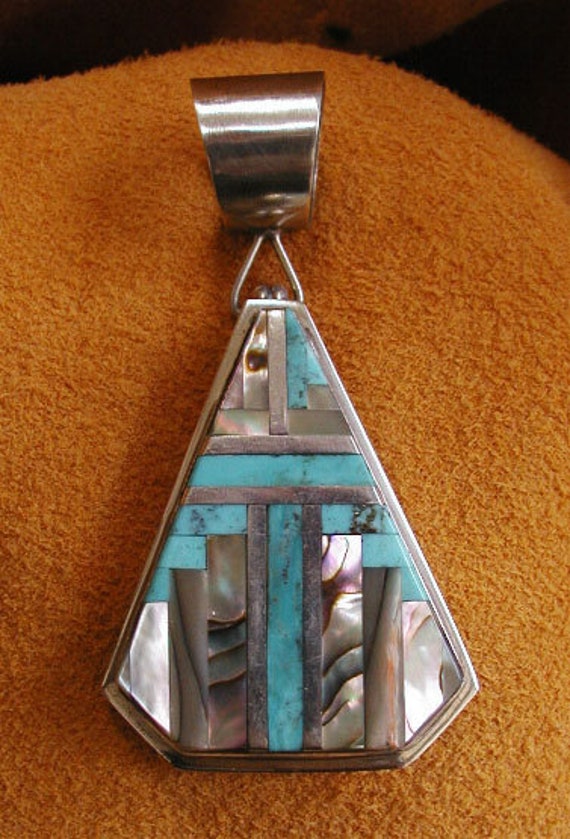 Pueblo turquoise mosaic shell - Gem