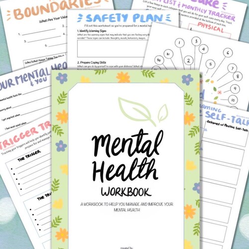 Mental Health Workbook Mental Health Journal Self Help - Etsy Canada