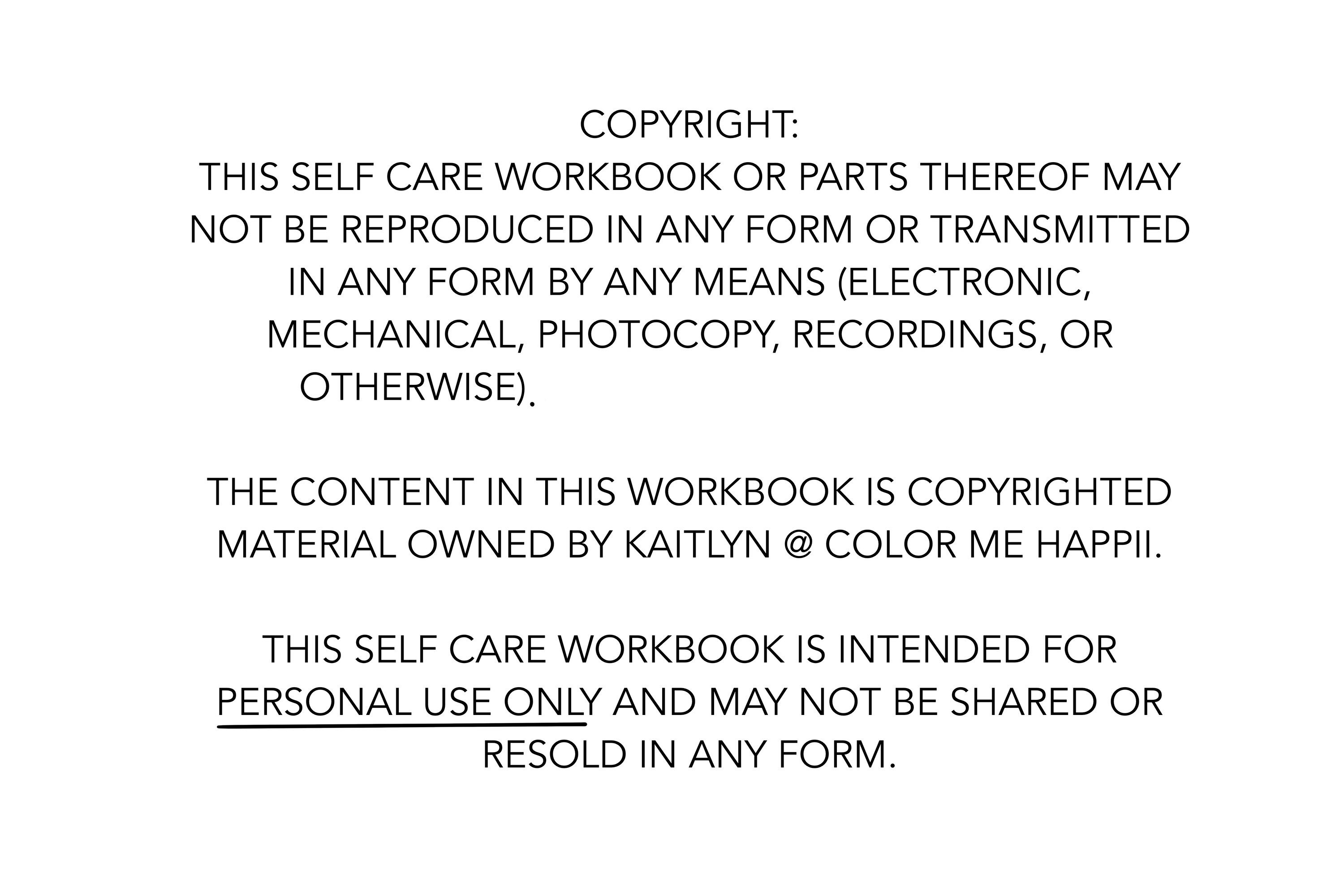 The Self Care Workbook Coloring Book Self Care Journal - Etsy