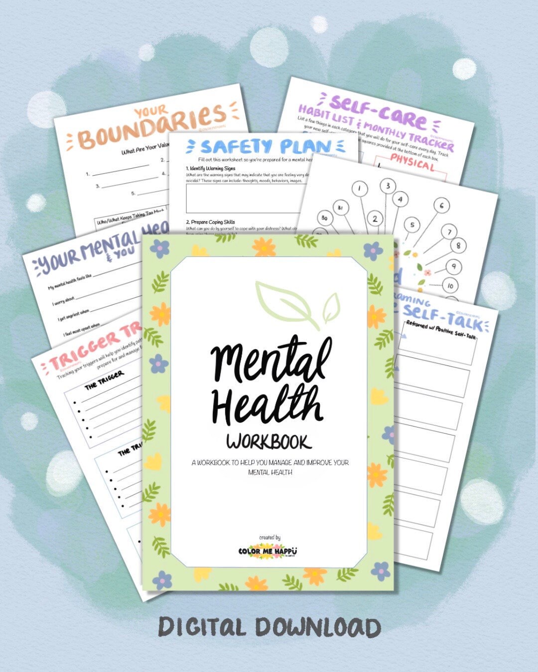 Mental Health Workbook Mental Health Journal Self Help Worksheets Self ...