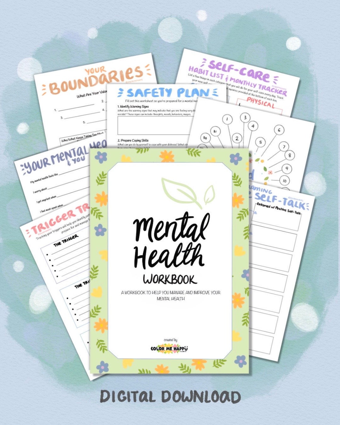 Mental Health Workbook Mental Health Journal Self Help | Etsy Canada