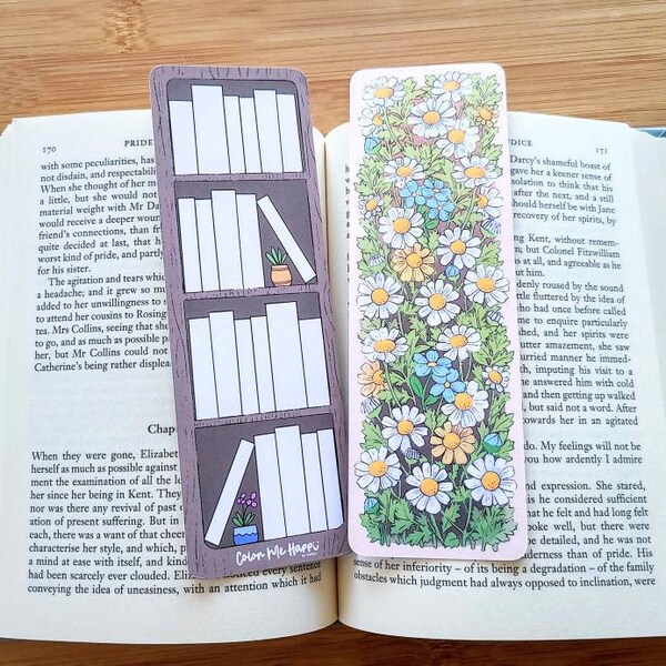 Illustrated Bookmark - Etsy