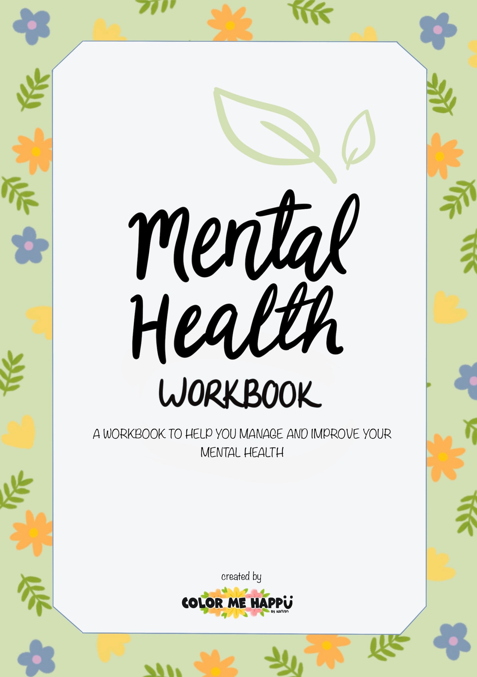 Mental Health Workbook Mental Health Journal Self Help | Etsy Canada