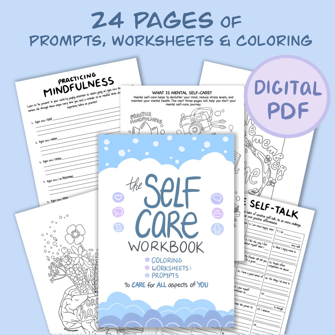 The Self Care Workbook Coloring Book Self Care Journal Self Care ...
