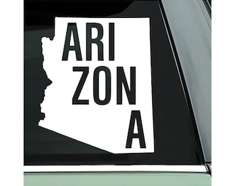 Arizona Decal AZ State Flag Decal Arizona State Bumper - Etsy