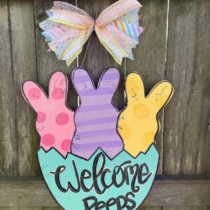 Peep Door Hanger | Bunny Door Hanger | Easter Door Hanger | Easter ...