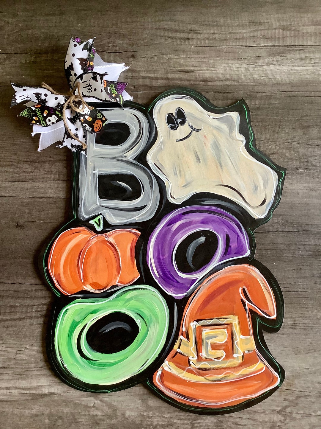Boo Door Hanger | Halloween Door Hanger | Halloween Decor | Ghost Door ...