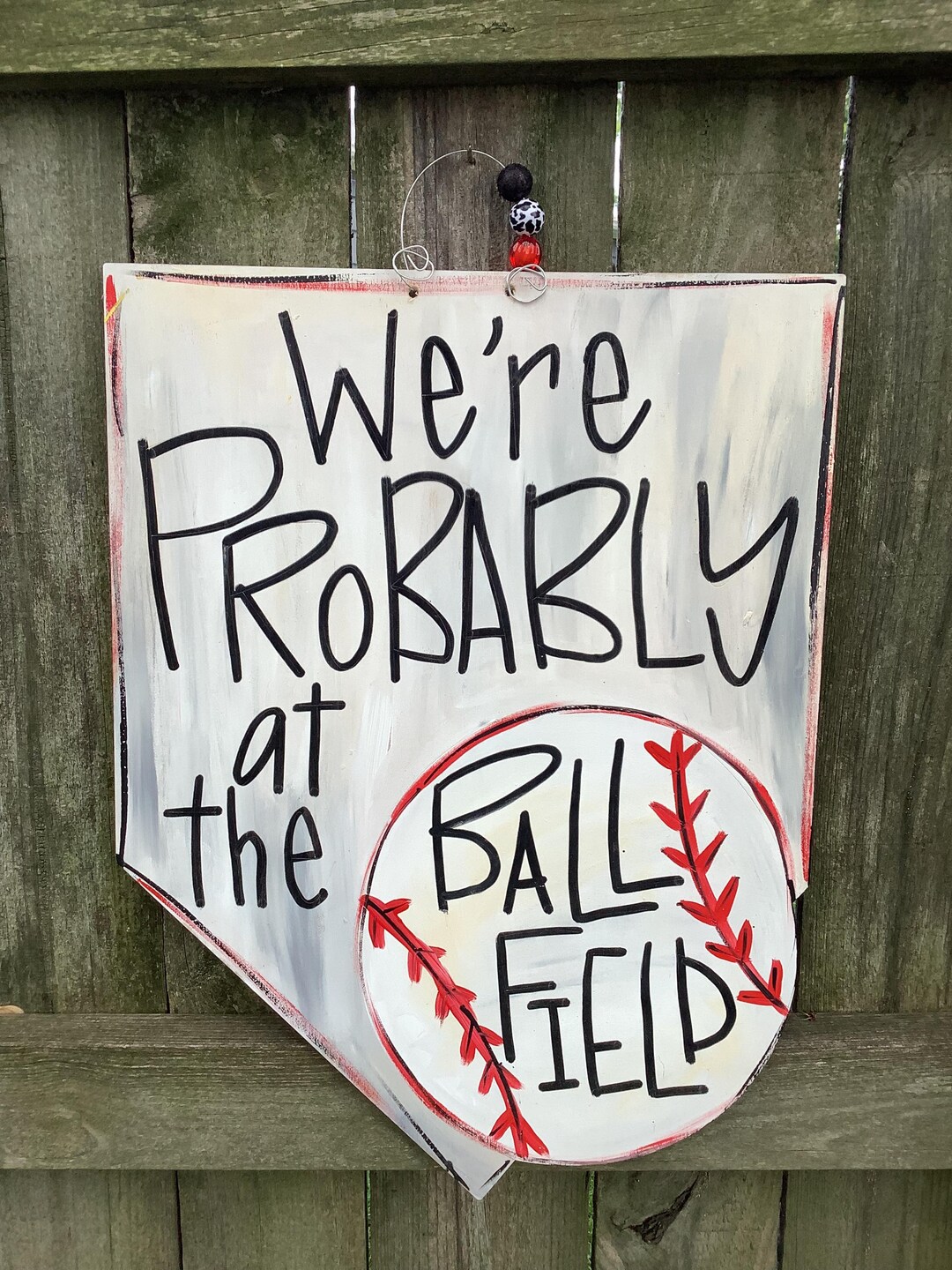 Ball Field Door Hanger | Baseball Door Hanger | Travel Ball Door Hanger ...