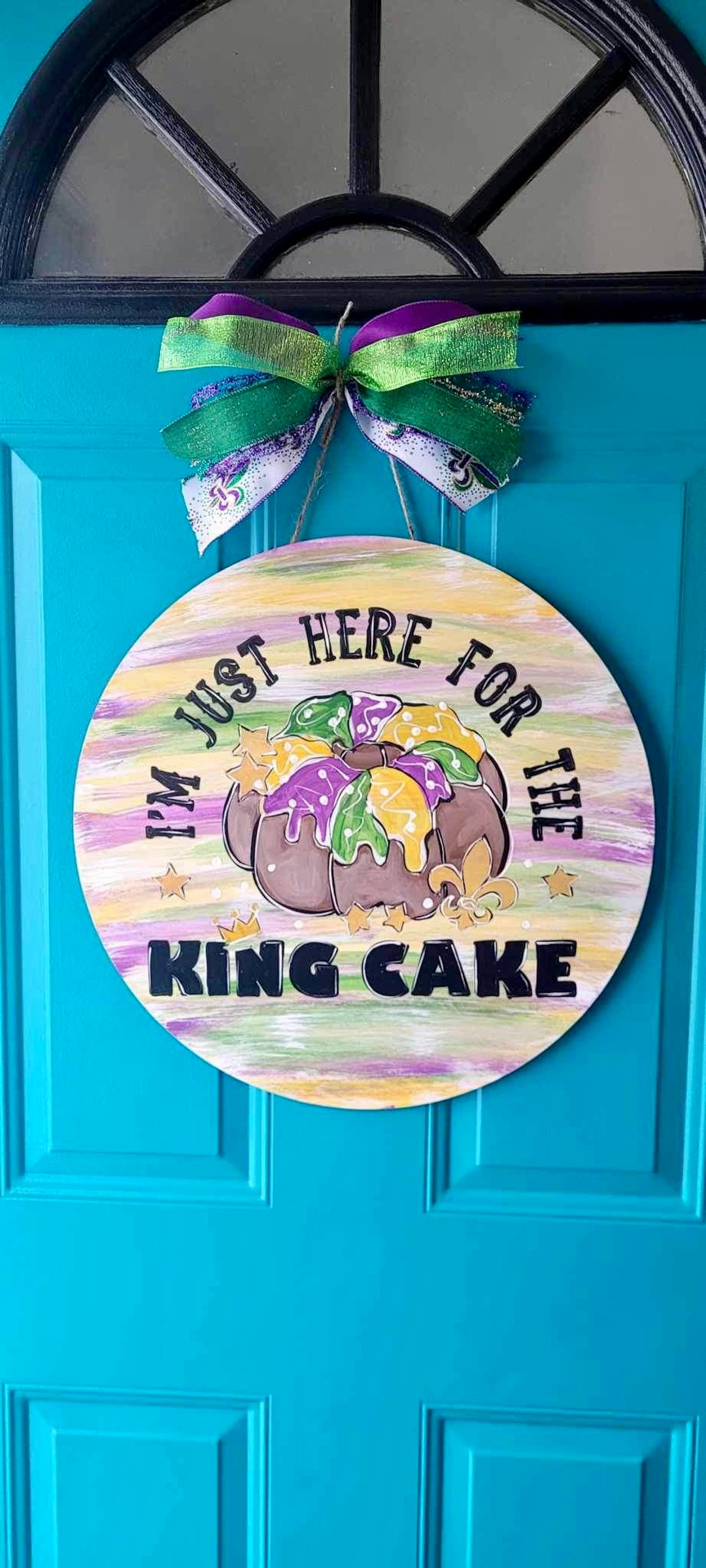 Mardi Gras Door Hanger | Mardi Gras Decor | Mardi Gras Wreath ...