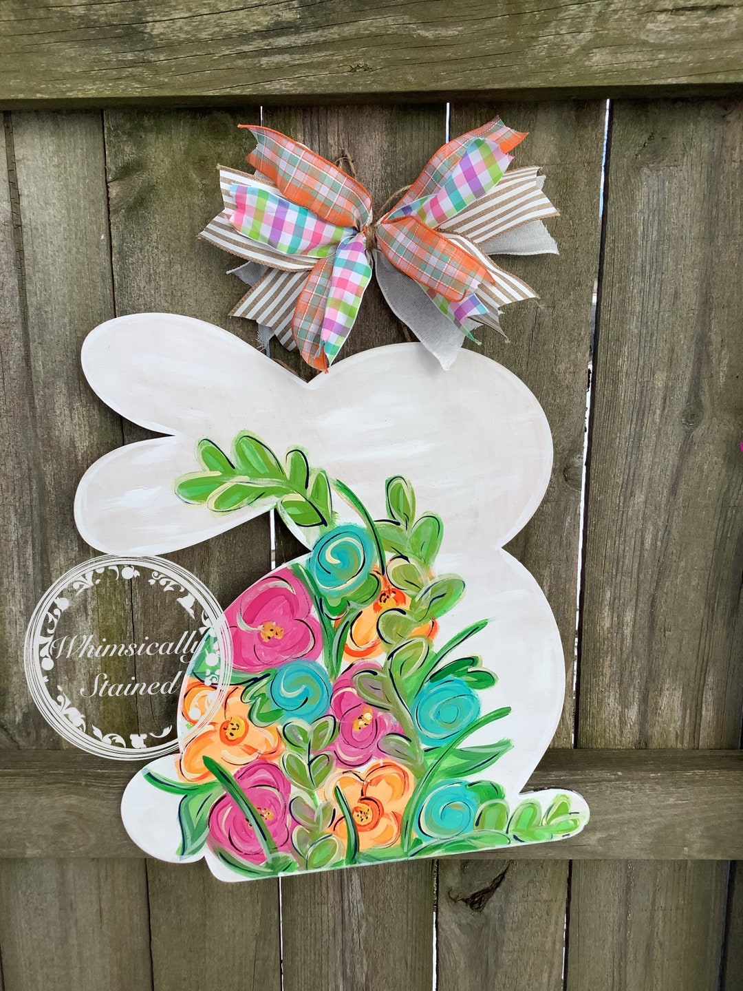 Easter Bunny Door Hanger | Easter Door | Bunny | Happy Easter | Spring ...